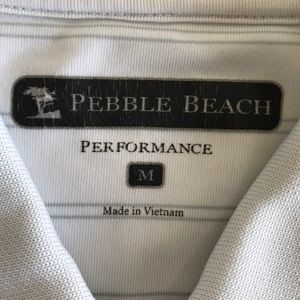 Pebble Beach | Shirts | Pebble Beach Mens White Performance Polo Shirt ...